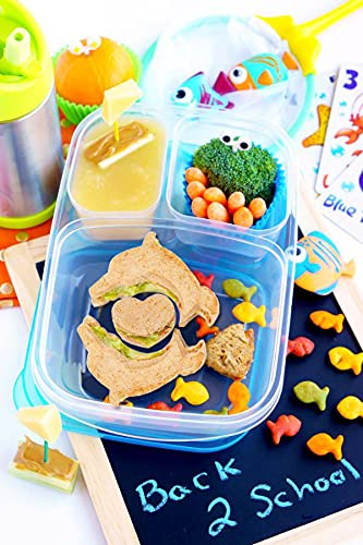 Sandwich Bread Cutters Shapes Set for Kids Vegetables Fruits Cheese Shapes Mold Supplies Crust Lunchbox and Bento Box
