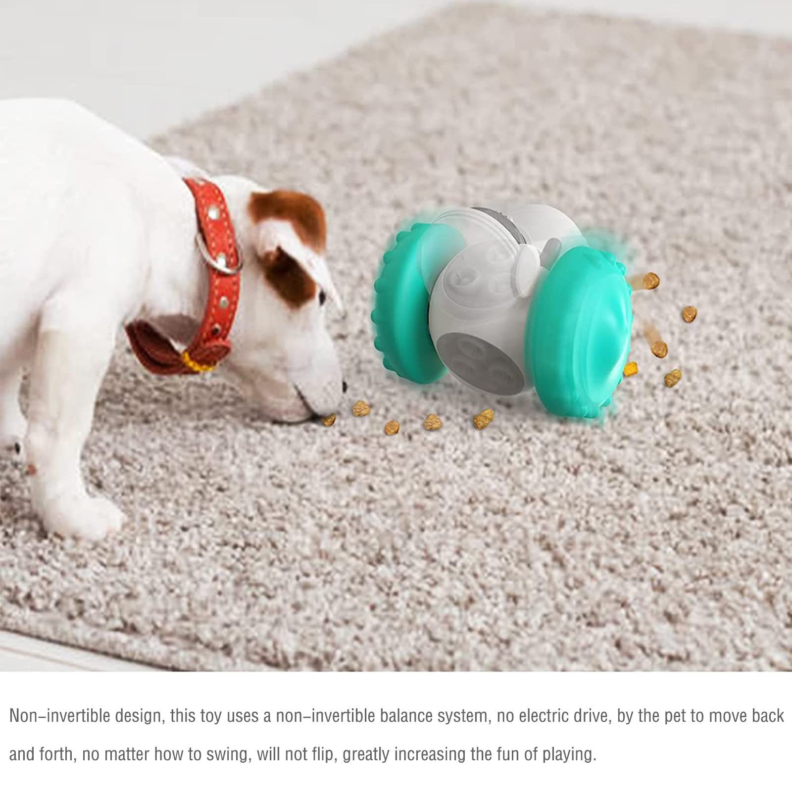 KHONSU PET Topple Dog Toy Puzzle, Treat Dispenser, Slow Feeder, Mental Stimulation, Enrichment, Interactive Chase Toy for Large, Medium, and Small Pets