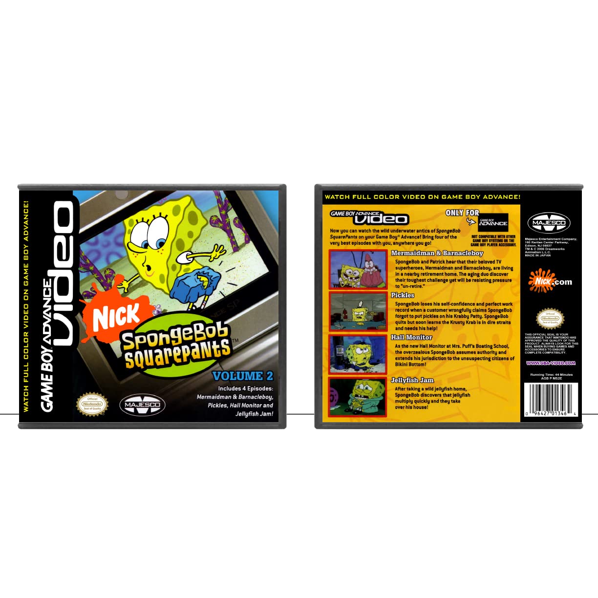 SpongeBob® SquarePants Volume 2 | (GBAV) Game Boy Advance Video - Game Case Only - No Game