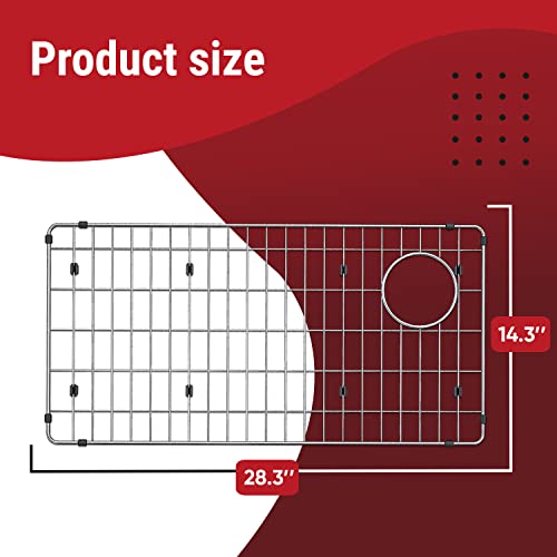 Sink Protectors for Kitchen Sink, Stainless Steel Sink Protector 28-1/4" x 14-1/4" x 1-1/4", Sink Grate for Bottom of Kitchen Sink