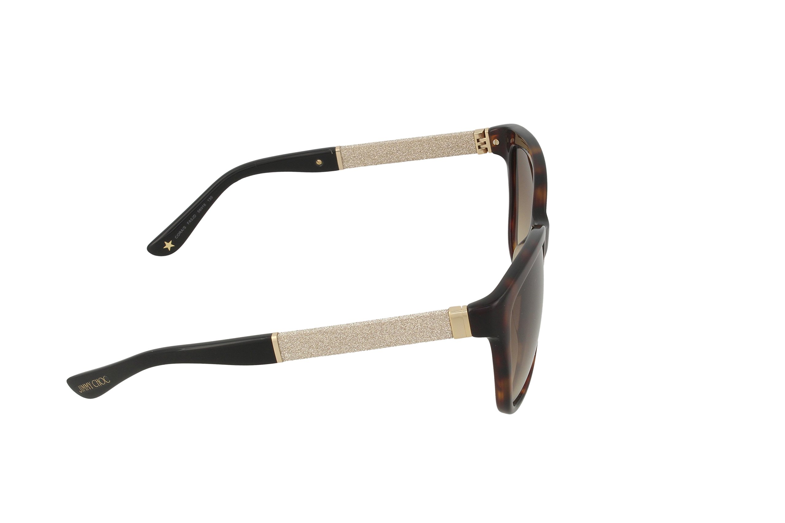 Jimmy Choo Cora/S Sunglasses - 0FA5 Dark Havana (JD Brown Gradient Lens) - 56mm
