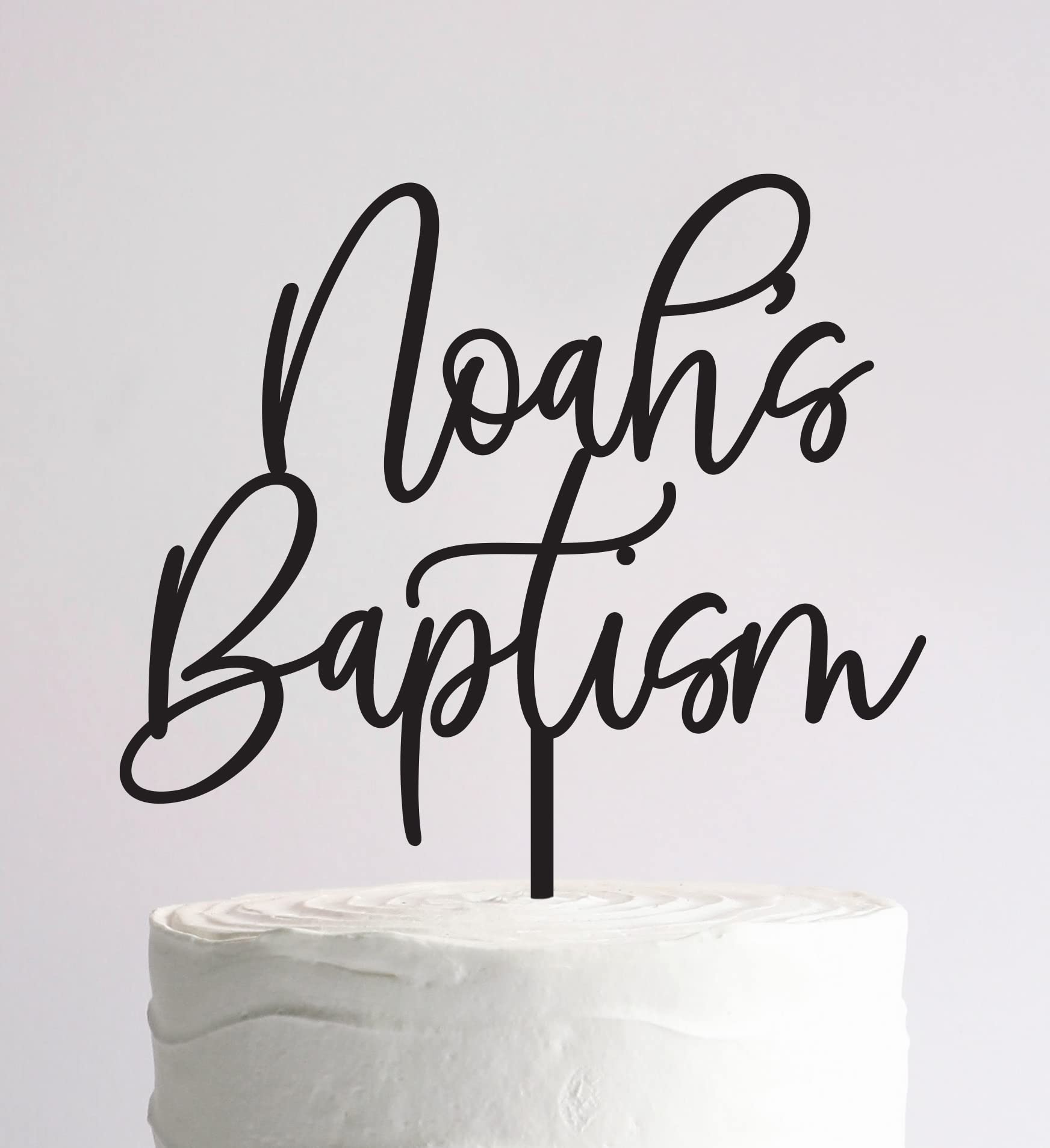 Personalized Birthday Cake Topper/Custom Script Cake Topper for Birthday and Party/Customizable Cake Topper/Gold Silver