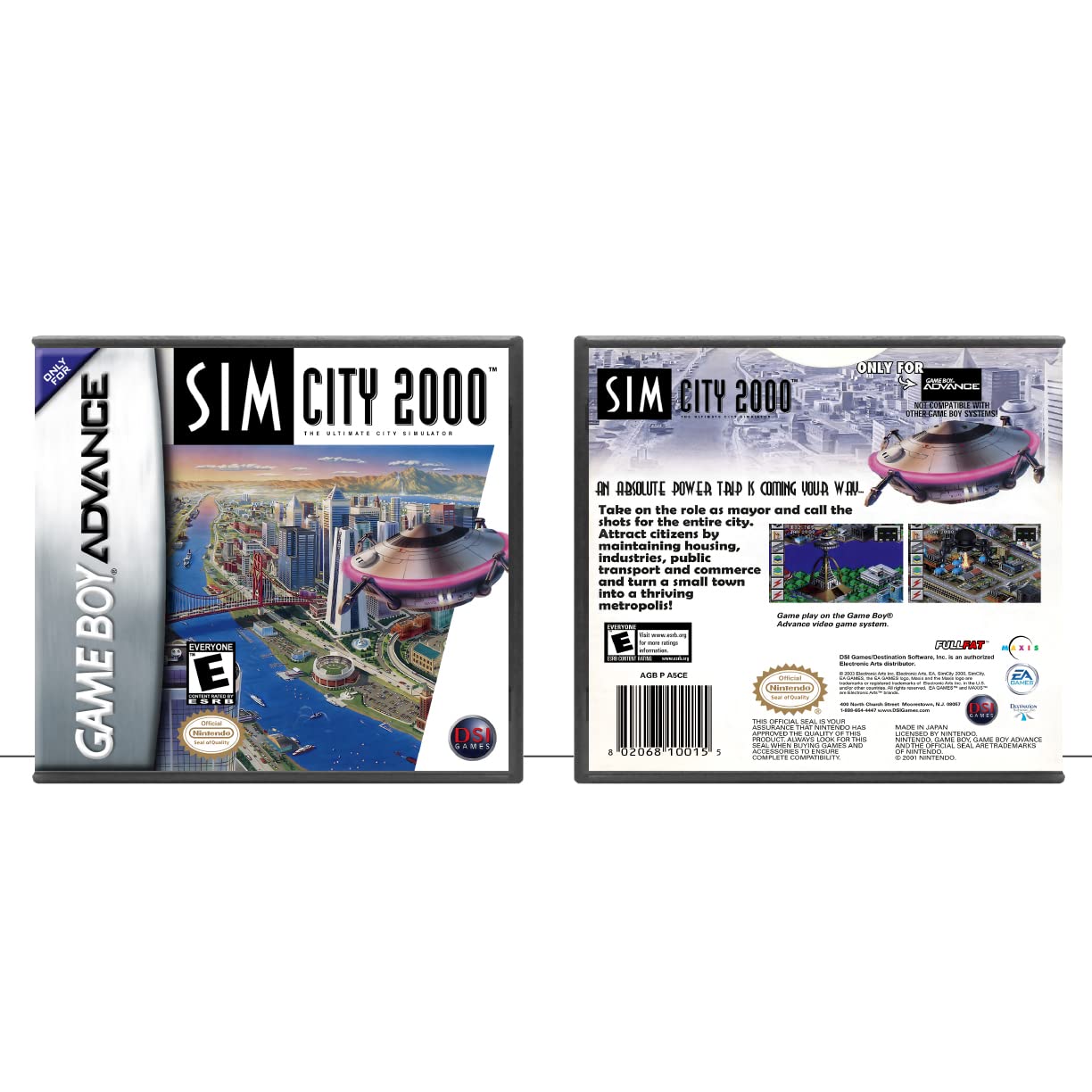 SimCity 2000 | (GBA) Game Boy Advance - Game Case Only - No Game