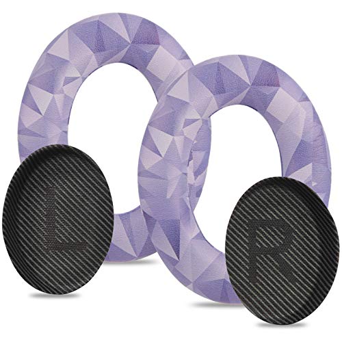 KAHHA Ear Pads,Replacement earpads Compatible with Bose QC25/QC35/QC35II Headphones Ear Cushions with Noise Isolation Memory Foam/ECO Protein Leather(1 Pair,Diamond Purple)