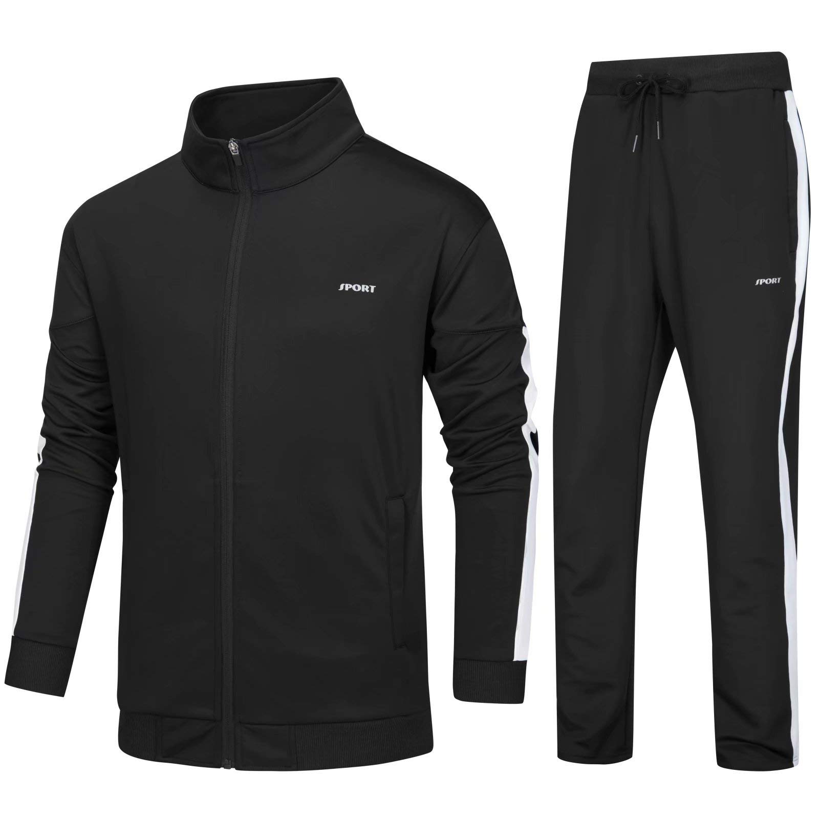 MAGCOMSEN Track Suit For Men Set Winter Sweatpants Tracksuit Running Jacket Casual Sweatshirt Jackets Running Suit Athletic Set Sweatsuit Yoga Set Joggers Pants