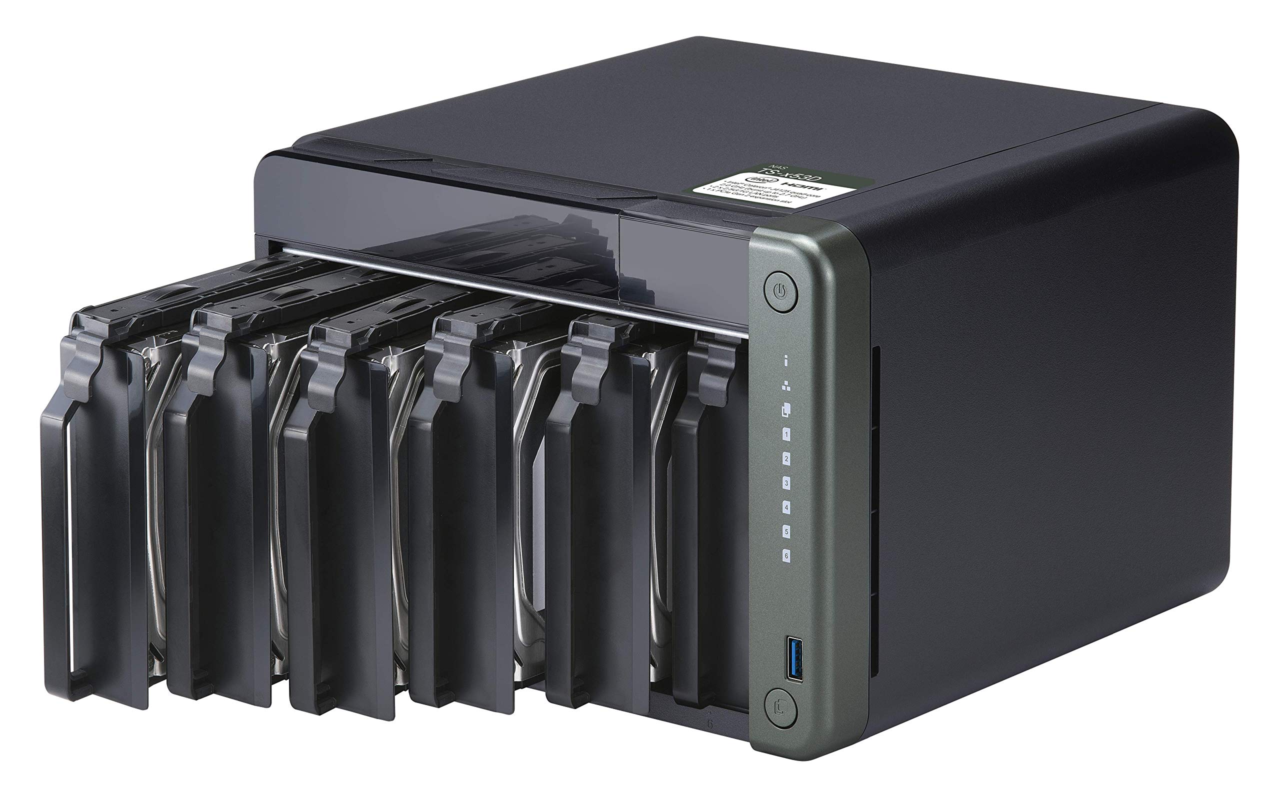 QNAP TS-653D-8G 6 Bay NAS for Professionals with IntelĀ® CeleronĀ® J4125 CPU and Two 2.5GbE Ports