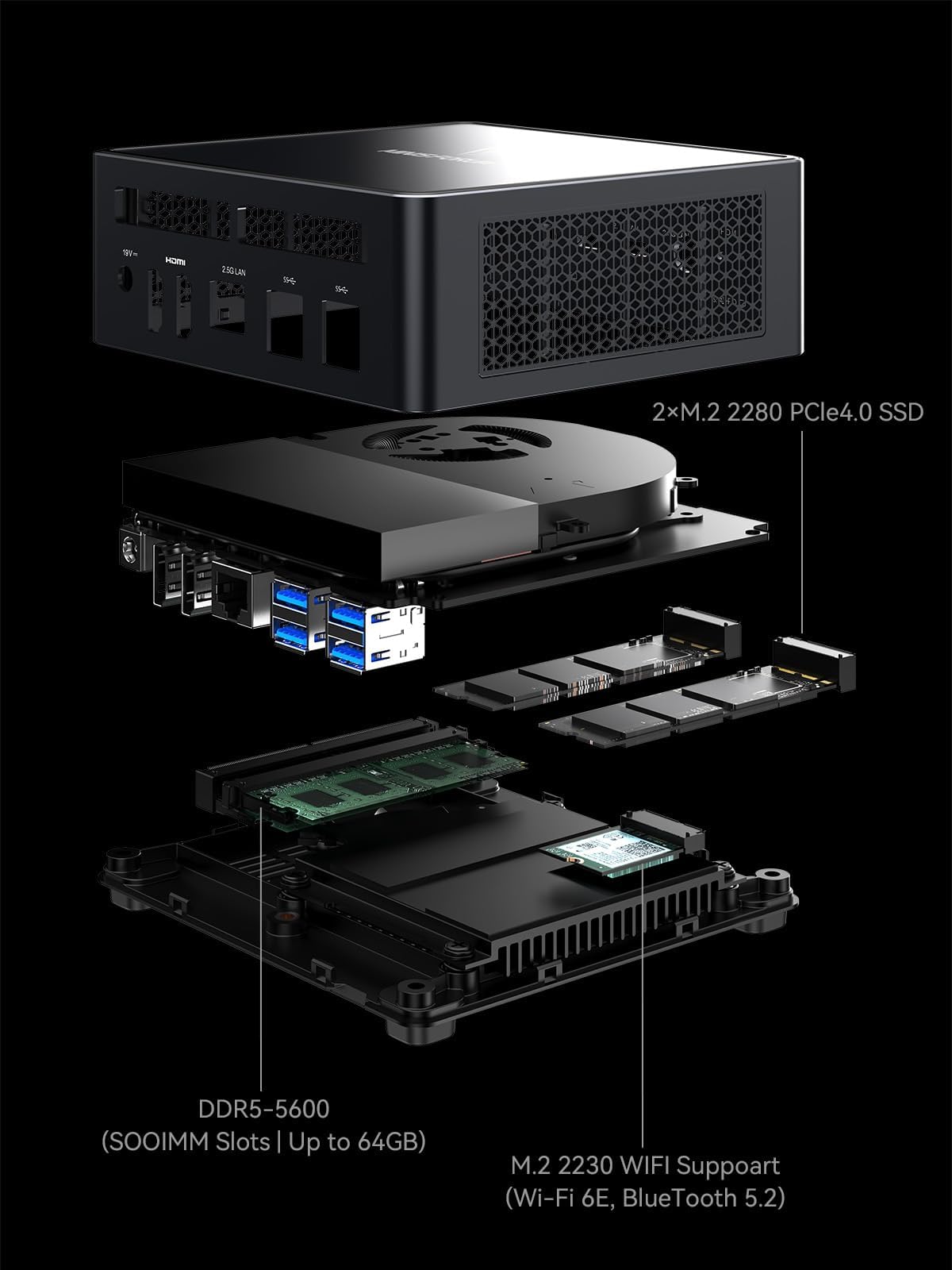 MINISFORUM DeskMini UM790 Pro Mini PC AMD Ryzen 9 7940HS Barebones Version Without RAM and SSD Personal Computer, AMD Radeon 780M Graphics, 2xHDMI(4K) 2xUSB4(DP|8K) Outputs