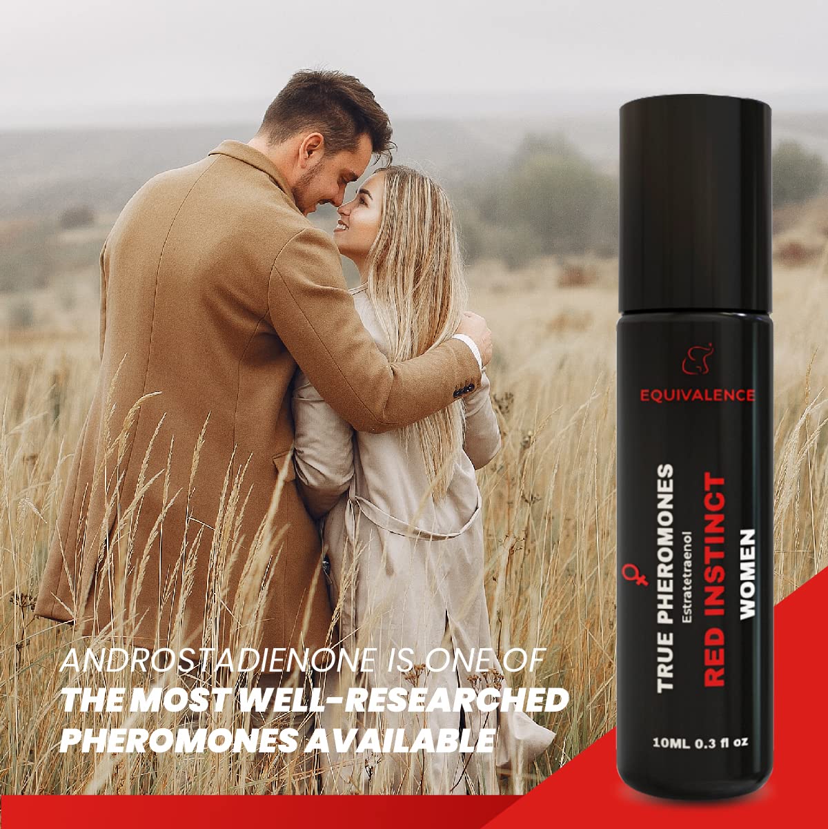 True Power Pheromones (Pure Estratetraenol) Red Instinct Women- Potent Pheromone Formulation- Botlle 0.3fl oz Roll-oN (Pheromones For Women)