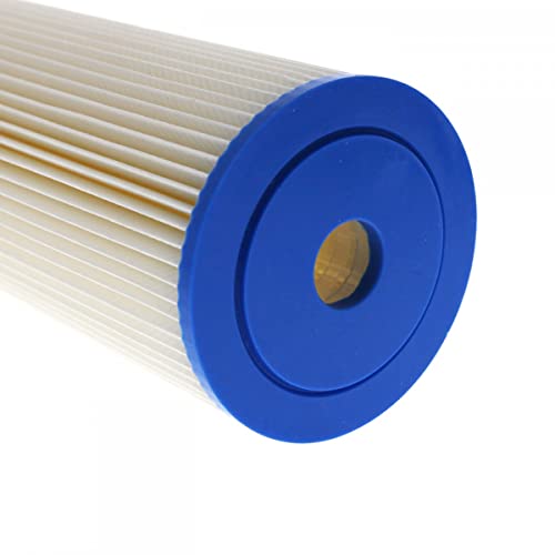 Tier1 5 Micron 20 Inch x 4.5 Inch | 12-Pack Pleated Polyester Whole House Sediment Water Filter Replacement Cartridge | Compatible with Pentek ECP5-20BB, 255494-43, 4PAY5, Home Water Filter