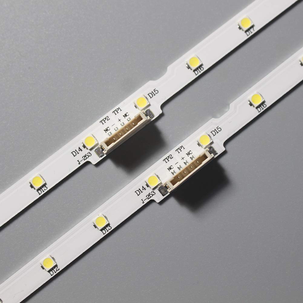 KLB 2pcs x 43TV LED Backlight Strips for Samsung AOT_43_NU7100F_2X28_3030C UE43NU7120U 7170U 7100U UN43NU7100 BN44-00947A 45954A