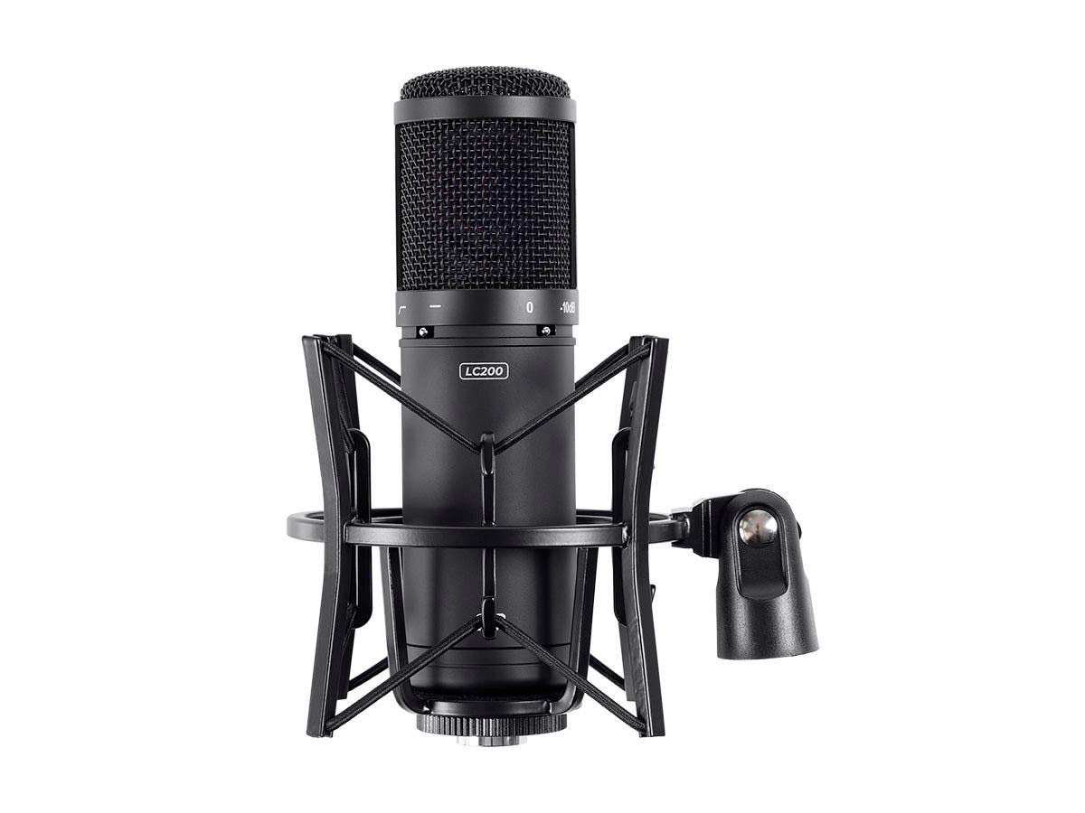 Monoprice Large Studio Condenser Microphone - Multi-Pattern with 34mm Capsule, Shock Mount and Hard Carrying Case, LC200 - Stage Right Series