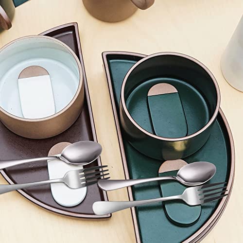 OLAT 12-Piece Teaspoons Pack, Food-Grade Stainless Steel Dessert Spoon Set of 12 (Silver 6.7 Inches)