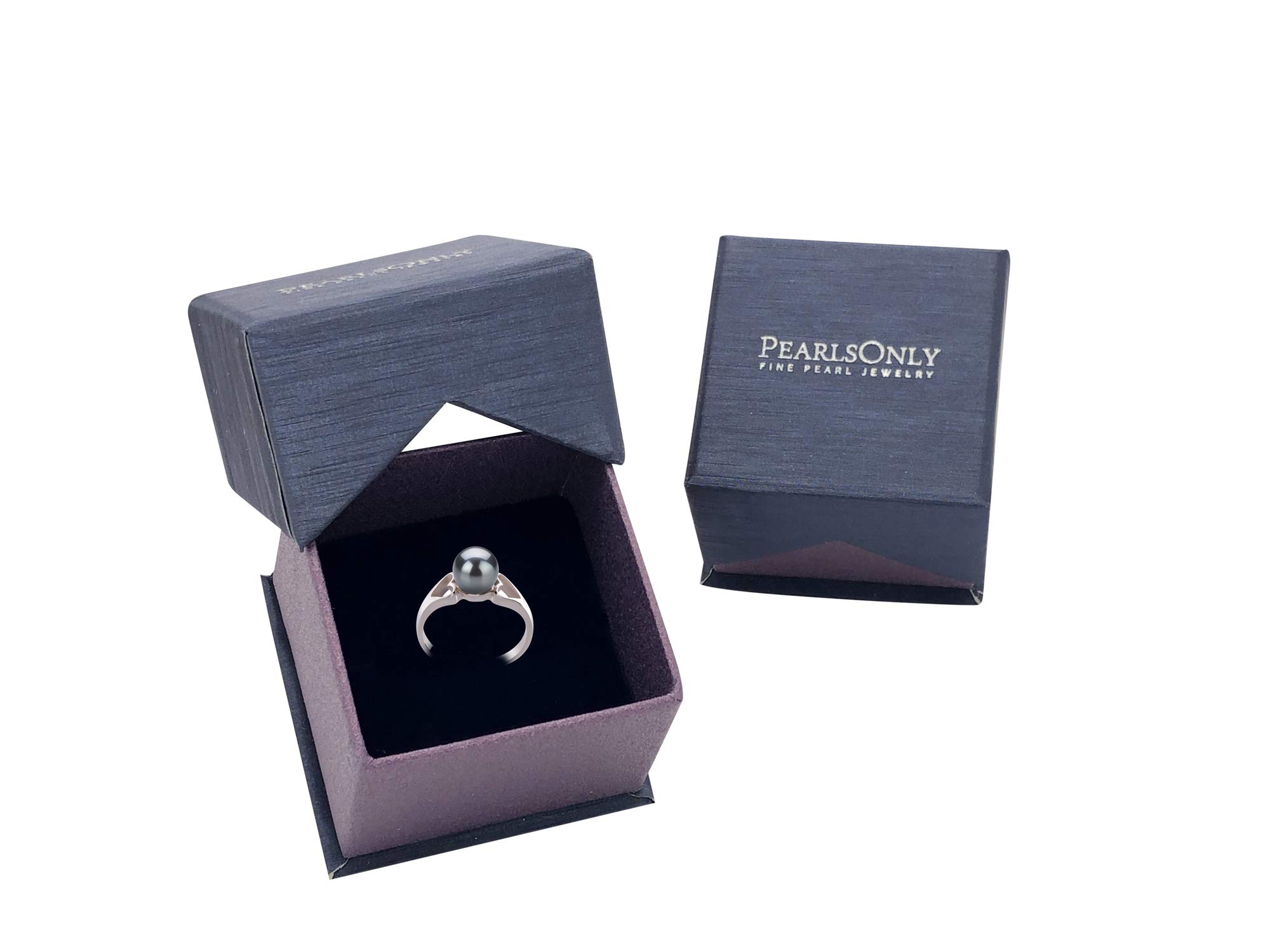 Jessica Black 6-7mm AA Quality Freshwater 925 Sterling Silver Cultured Pearl Ring For Women - Size-9
