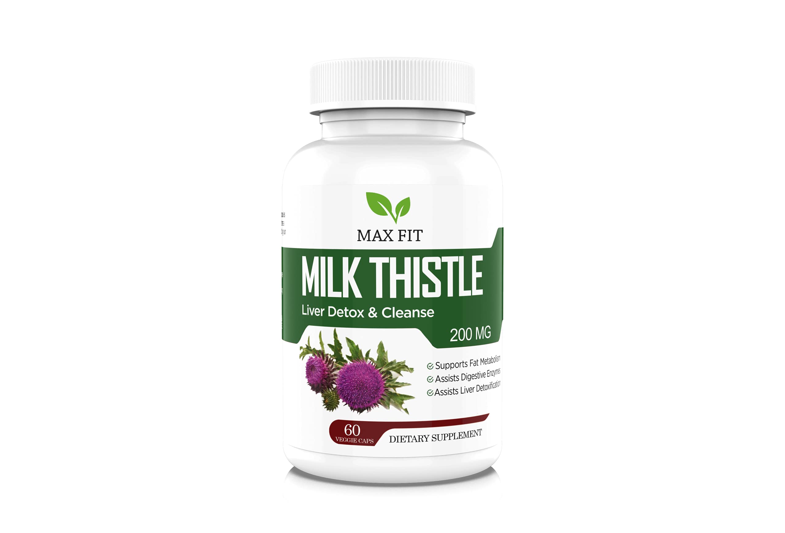 Liver Cleanse Supplement - Milk Thistle Extract Capsules - Natural 24 Potent Herbs: Formula - Promote Healthy Liver Function, All-in-One Liver Repair & Regeneration