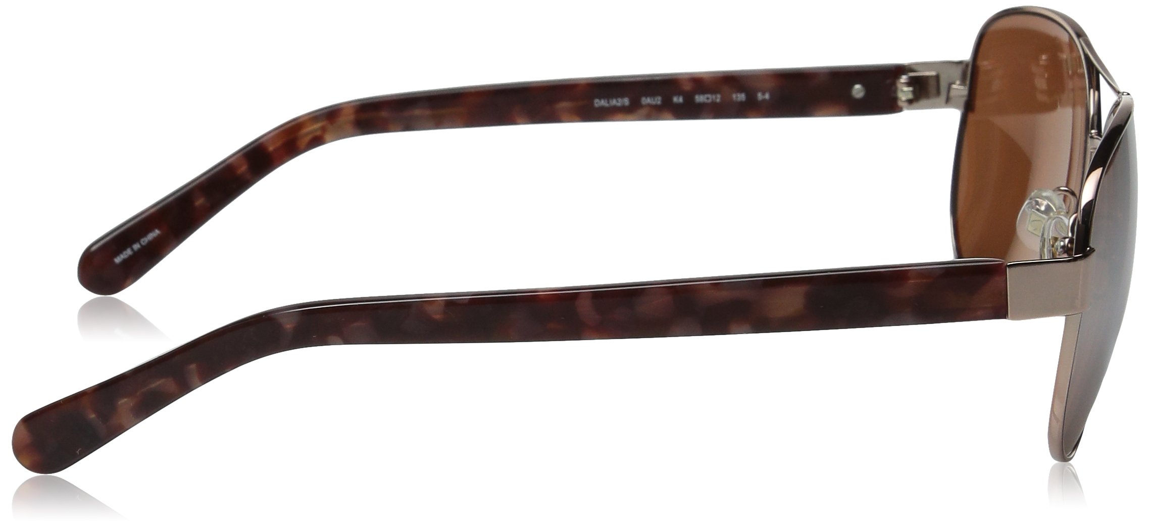 Kate Spade New York Women's Dalia 2 Round Sunglasses, Gold Havana, 58 mm