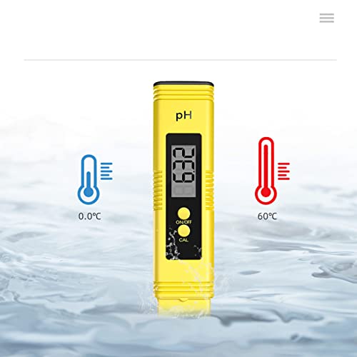 Yosoo Digital Ph Meter, High Accuracy Water Quality Tester Testing Range from 0.00 to 14.00 Ph for Household Drinking, Pool and Aquarium Using