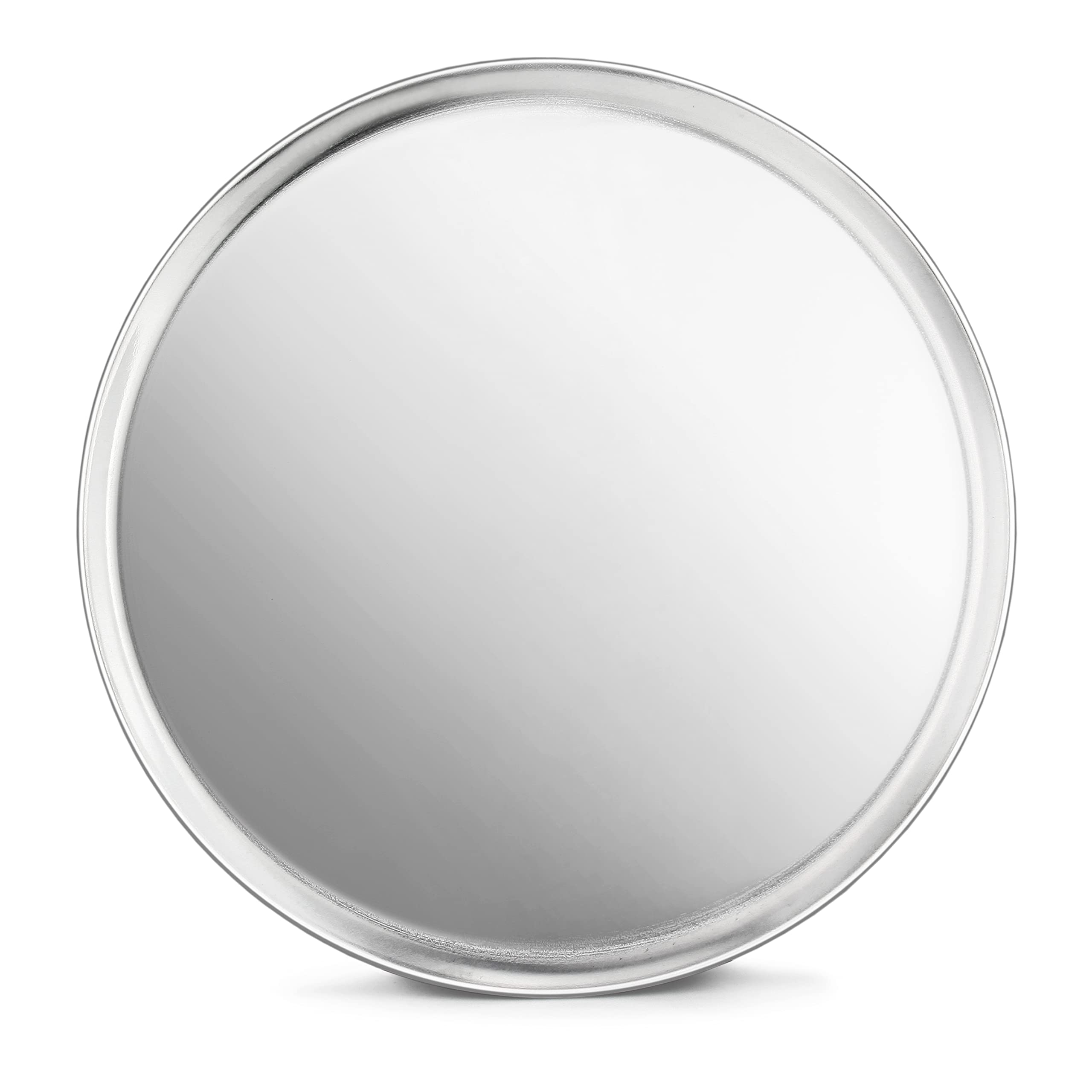 New Star Foodservice | Commercial Aluminum Pizza Tray Pizza Pan Coupe Style (Silver, 14-Inch)