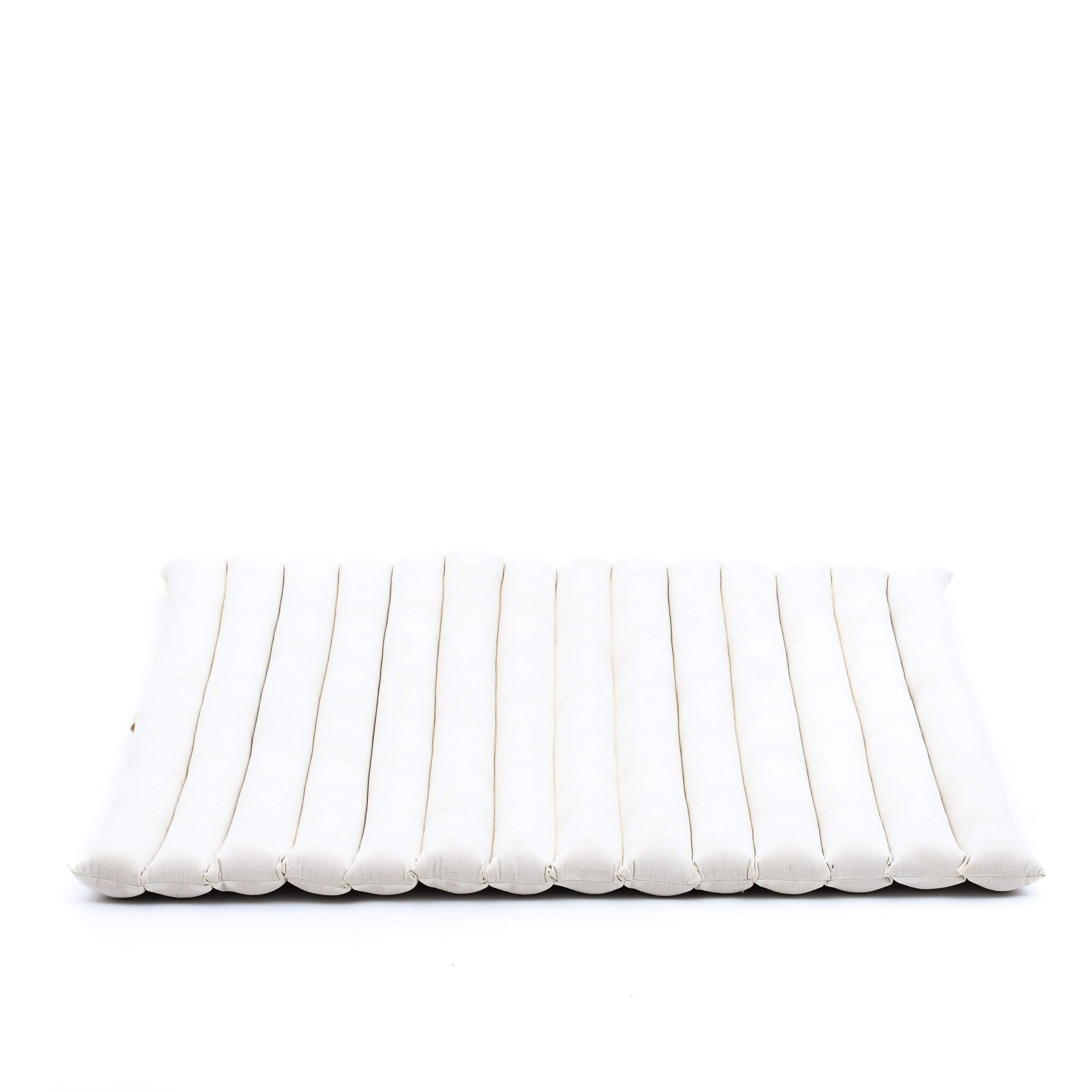 Leewadee Zabuton Seating Cushion β Square Floor Seat for Meditation Exercises, Light Yoga Mat Filled with Kapok, 28 x 28 inches, Ecru