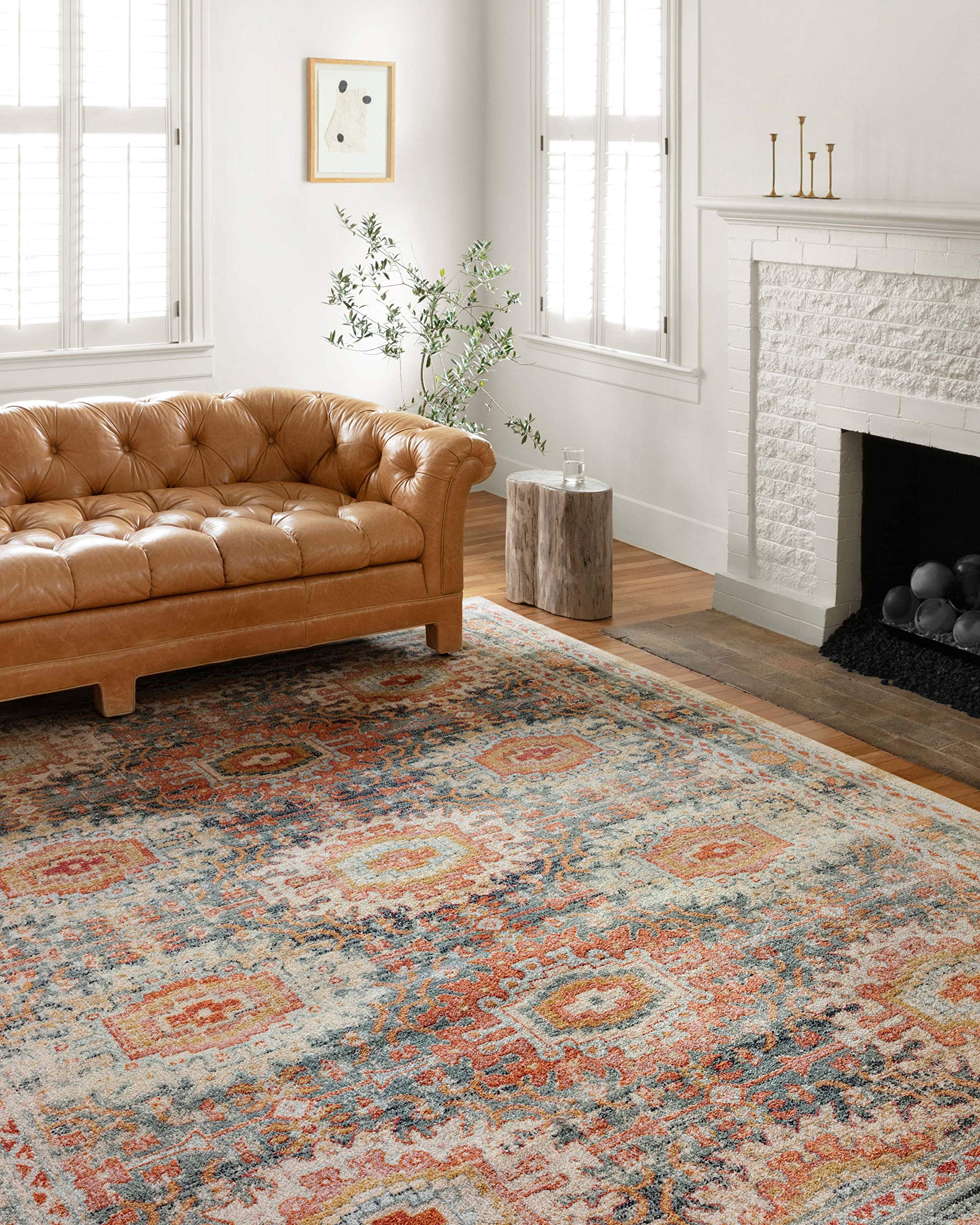 Loloi II Jocelyn Collection JOC-03 Mist/Multi 9'-6" x 12'-6" Area Rug