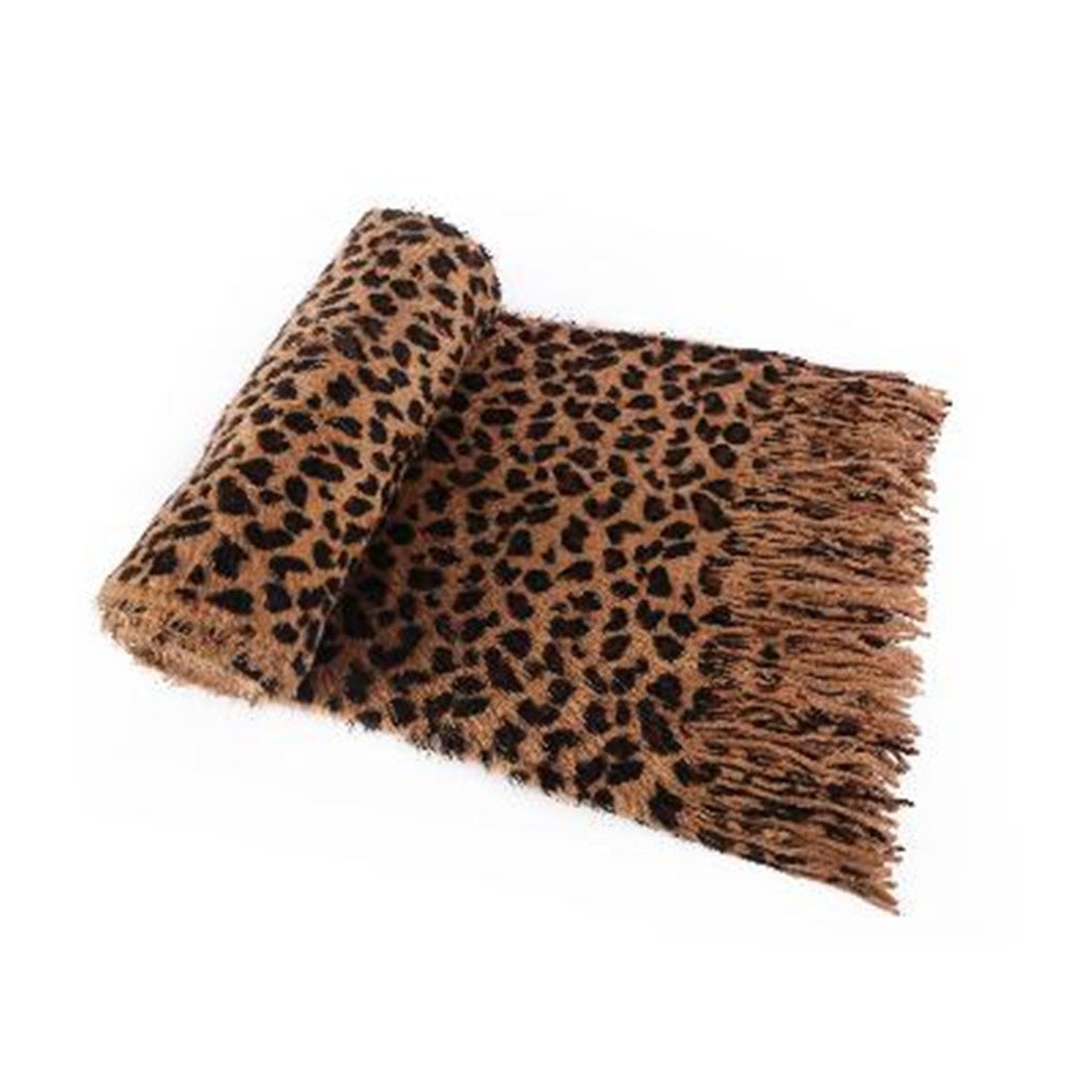 LANFIRE Womens Winter Scarf Shawl Wraps Soft Warm Blanket Scarves for Women Leopard scarves (SF0004)