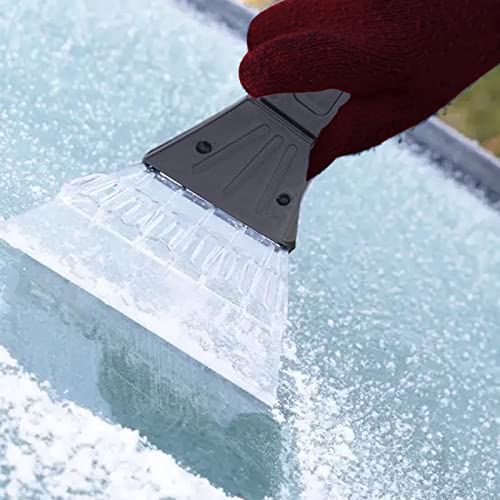 ZARSIO Ice Scraper with Glove Waterproof Car Scraper Mitt Thick Warm Snow Remover Glove Car Window Frost Removal Brush Tool for Car Windshield