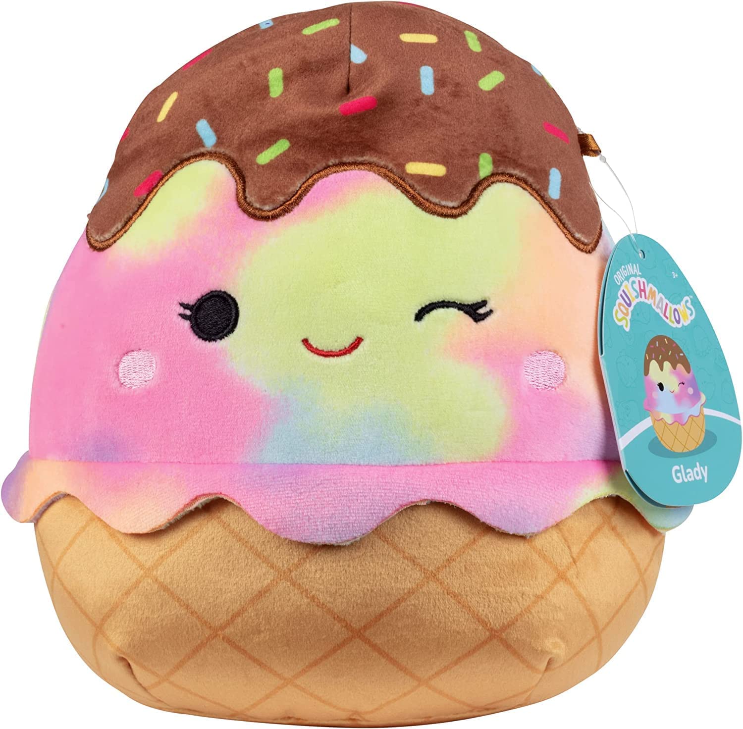 Squishmallows 16" Glady The Rainbow Ice Cream - Official Kellytoy Plush - Soft and Squishy