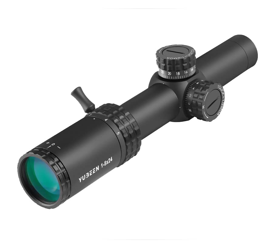 Nabila 1-5x24 Rifle Scope Second Focal Plane(SFP) Miling Reticle with Scope Rings 30mm Picatinny High Profile&Anti-Cant Level