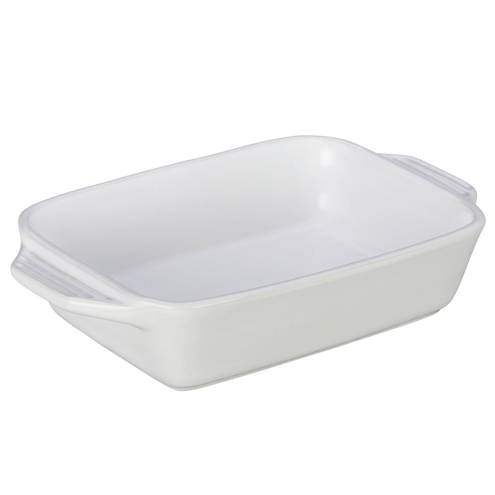 Le Creuset Stoneware Rectangular Dish, 7 by 5-Inch, White