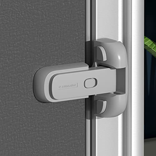 Updated Home Refrigerator Lock for Kids, Child Proof Fridge Freezer Door Lock Apply to Max 1"(25mm) Sealing Strip Easy to Install and Use 3M Adhesive No Tools Need or Drill
