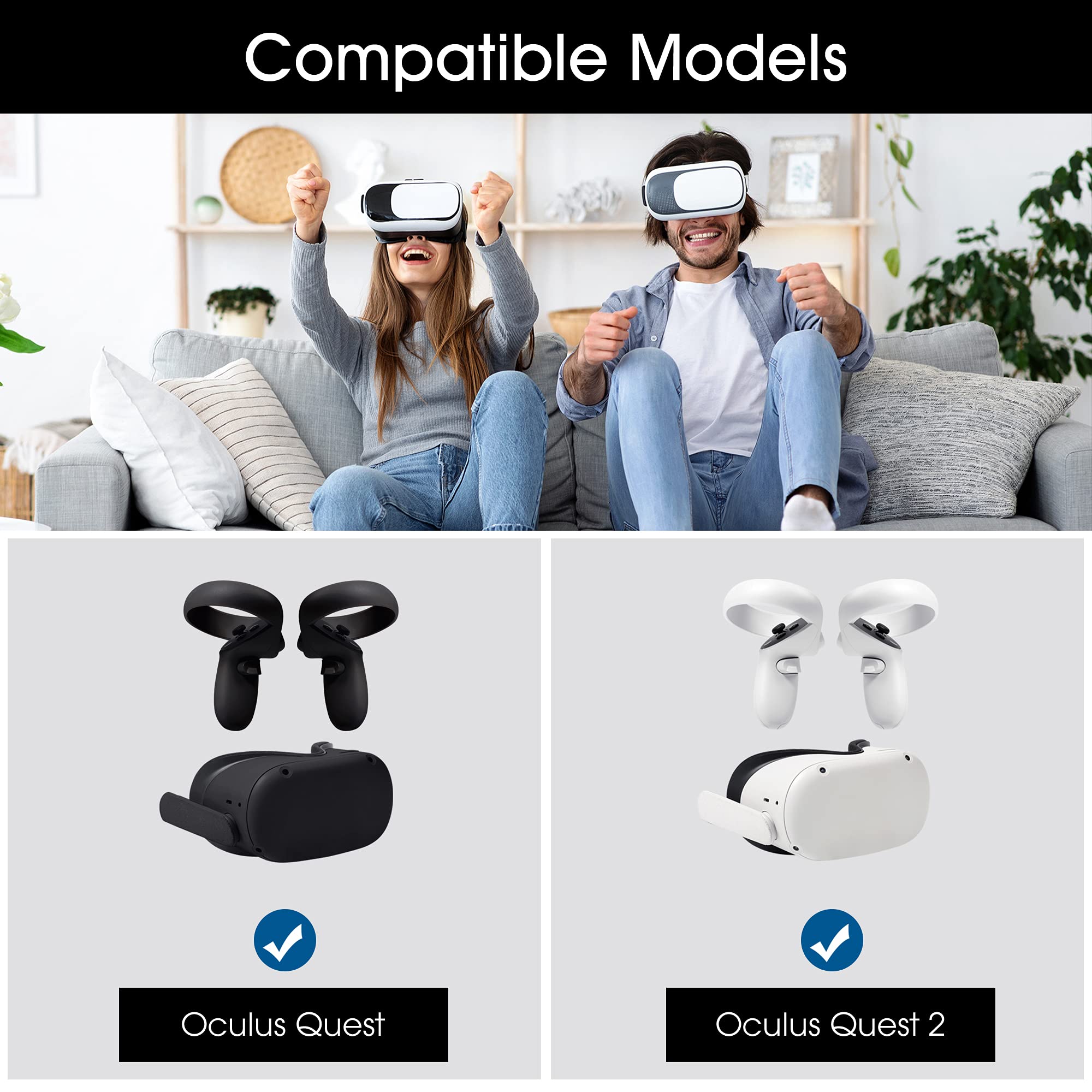 Kootek Carrying Travel Case for Oculus Quest 2 & 1 Compatible with VR Gaming Headset, Shockproof Storage Bag for VR Accessories, Includes Adjustable Shoulder Strap, Lens Protection Cover