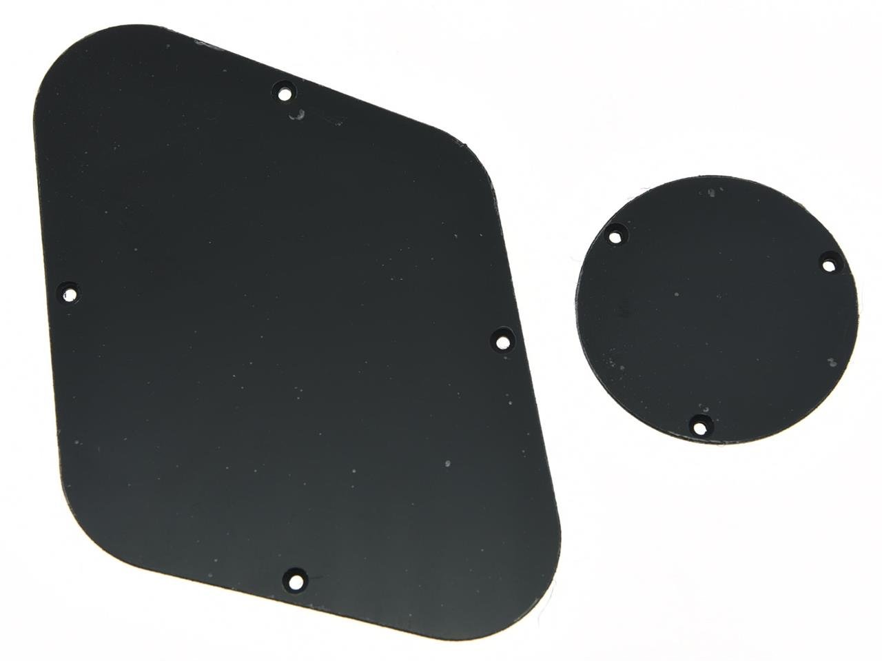 KAISH Solid Black 1 Ply LP Rear Control Plate Switch Plate Cover For Epi Les Paul