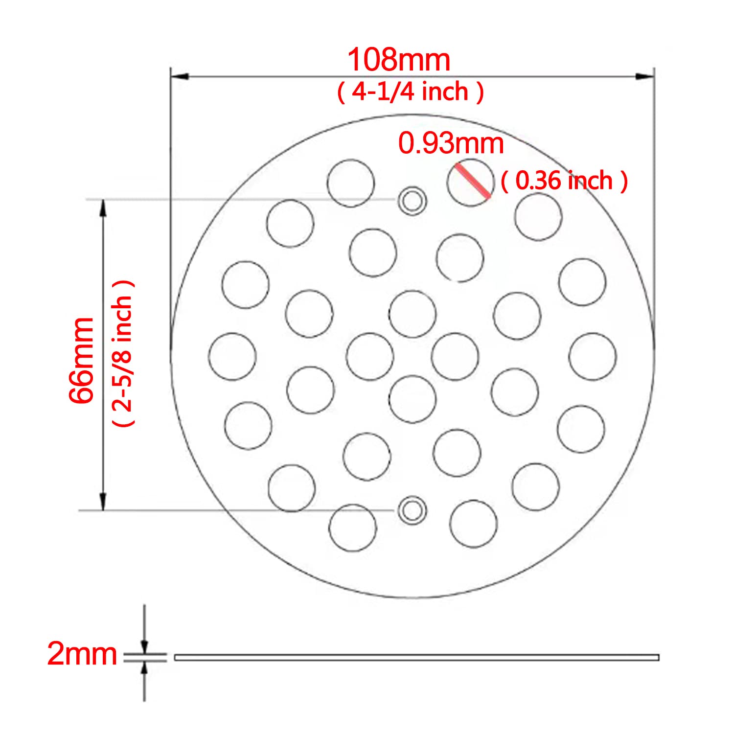 SISEHO Brushed Gold Shower Drain Cover 4 1/4 Inch Round Screw in,Replacement Cover Grill Filter,SUS304 Stainless Steel Brass Surface