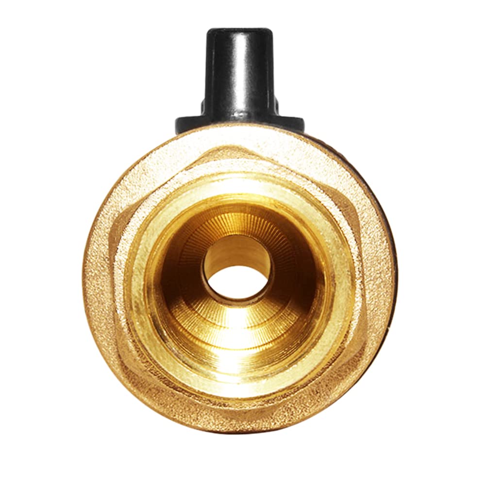 Joywayus Brass Water Container/Rain Barrel Spigot 3/4" GHT to 1/2" Male Threaded Quarter Turn Ball Valve with Bulkhead Fitting, Suitable for Garden Hose Thread Connection