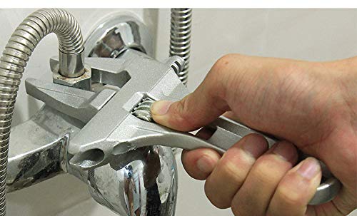 Sehfupoye Adjustable Wrench Large Opening Bathroom Spanner Wrenches Wide Jaw 6-68mm Aluminum Alloy Spanner Wrenches Shank Plumber