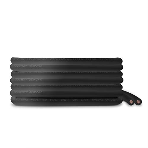 TEMCo 8 AWG/Gauge Solar Cable - Made in The USA 80 Feet Black (Variety of Lengths Available)