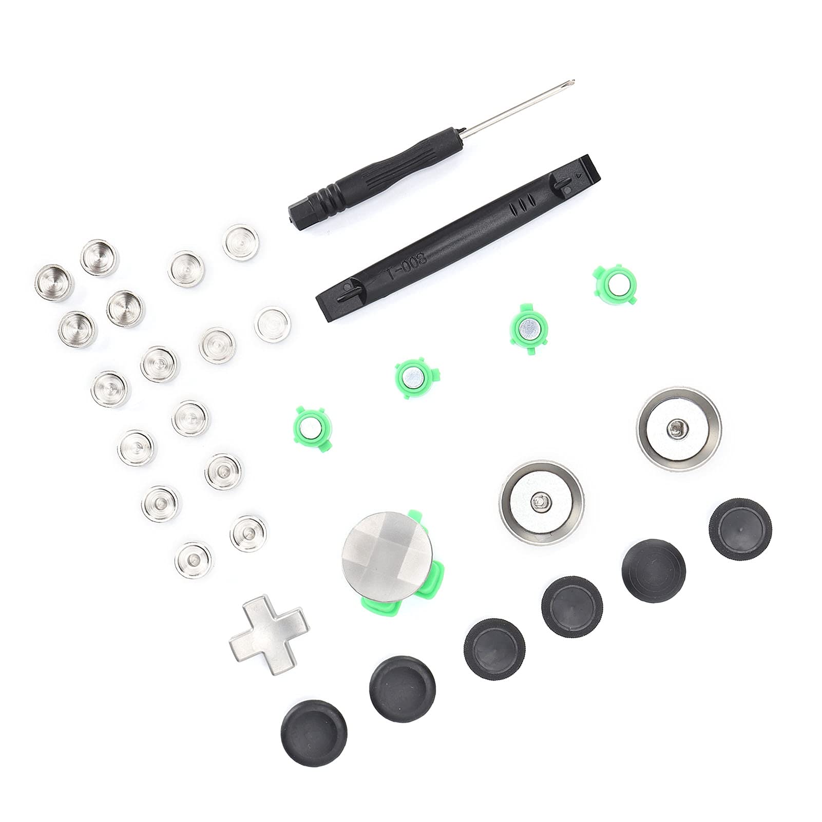 Metal Controller Buttons, Accessories Repair Kit Bundle Comfortable Hand Feel Adjustable Height Easy Installation Portable for Repair Parts