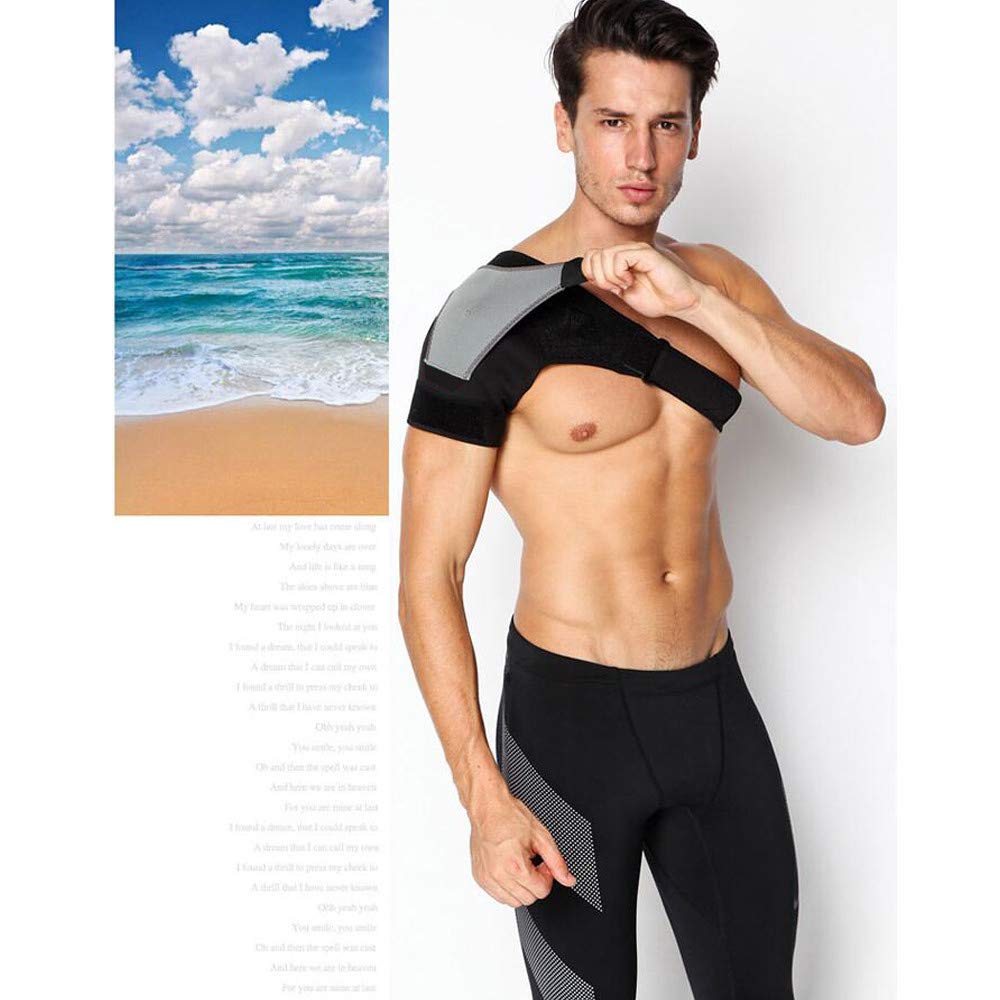 Ksmiley Shoulder Brace for Men and Women Torn Rotator Cuff Compression Sleeve Wrap Arm Strap Immobilizer Support Relief for Sports Shoulder Injuries, Pain, Tendonitis, One Size,Left