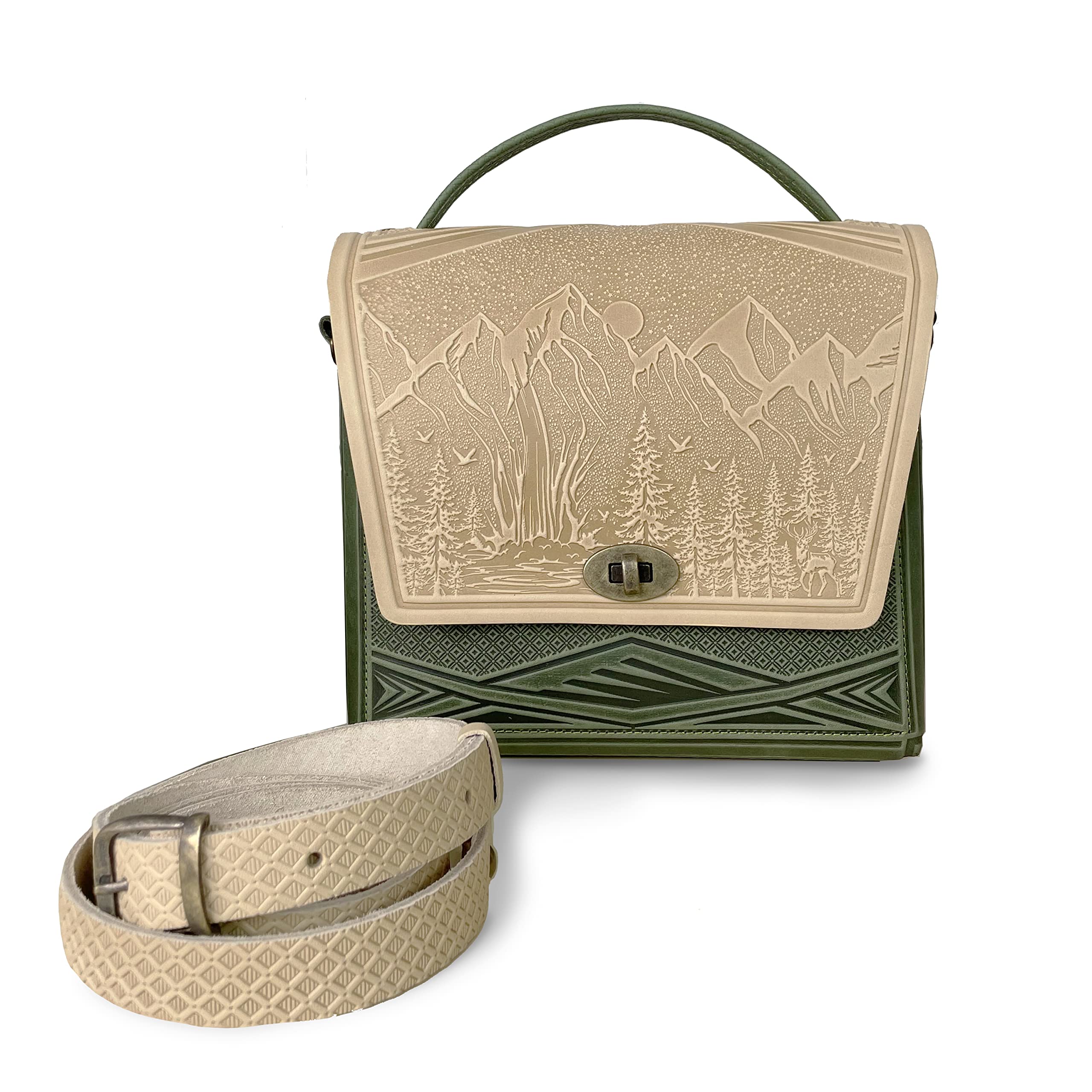 Personalized Genuine Leather Crossbody Handmade Bag for Women - Every Day Use Leather Shoulder Handbags - Vintage Purse Peyzazh Small Create Your Custom Bag