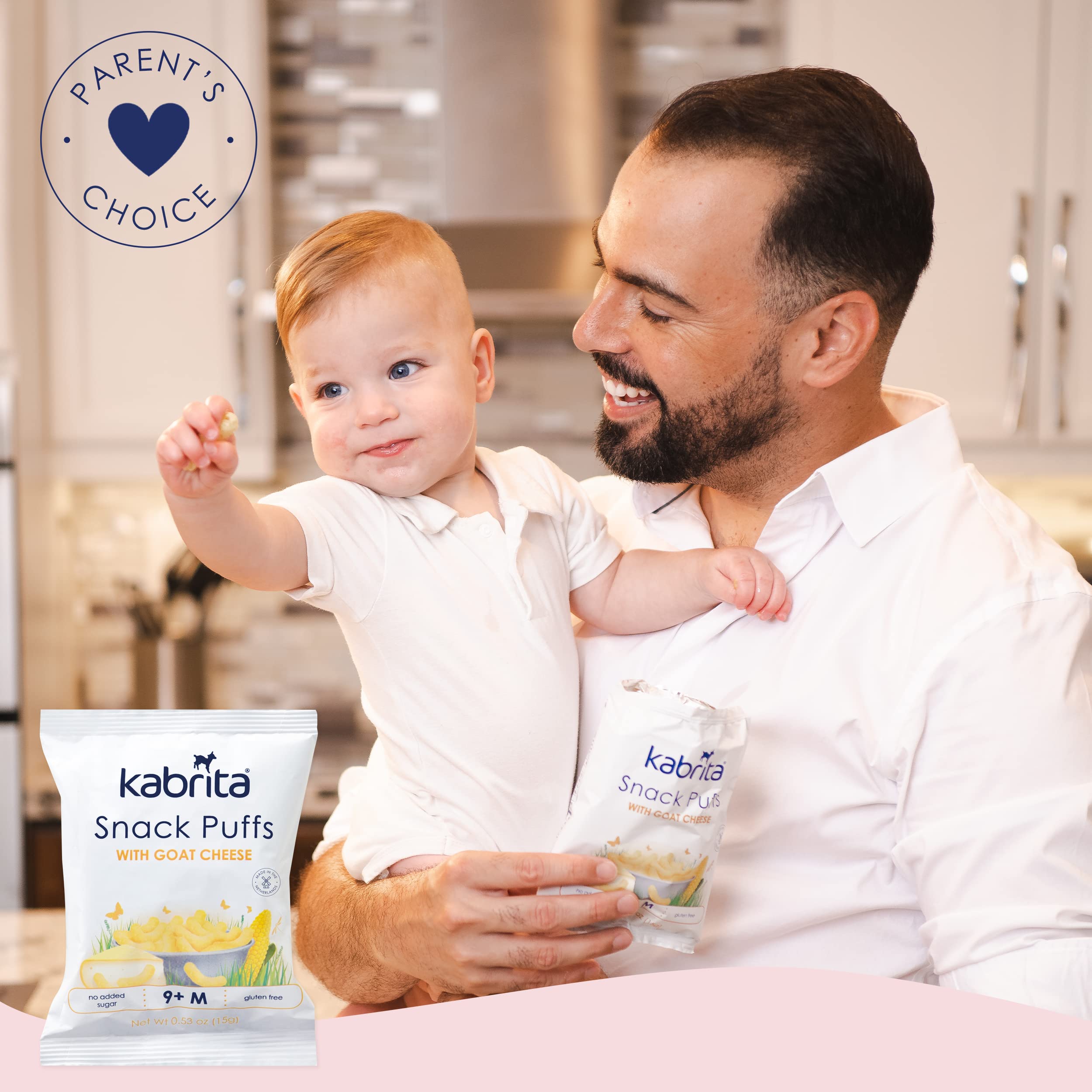 Kabrita Snack Puffs With Goat Cheese, 0.53 Ounce (Pack of 24)