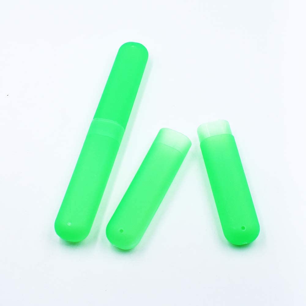 Travel Toothbrush Holder Case Boxes Tube Cover Toothbrush Storage Box Reusable Plastic Toothbrush Box Travel Containers Box 2 Pieces Random Color Useful