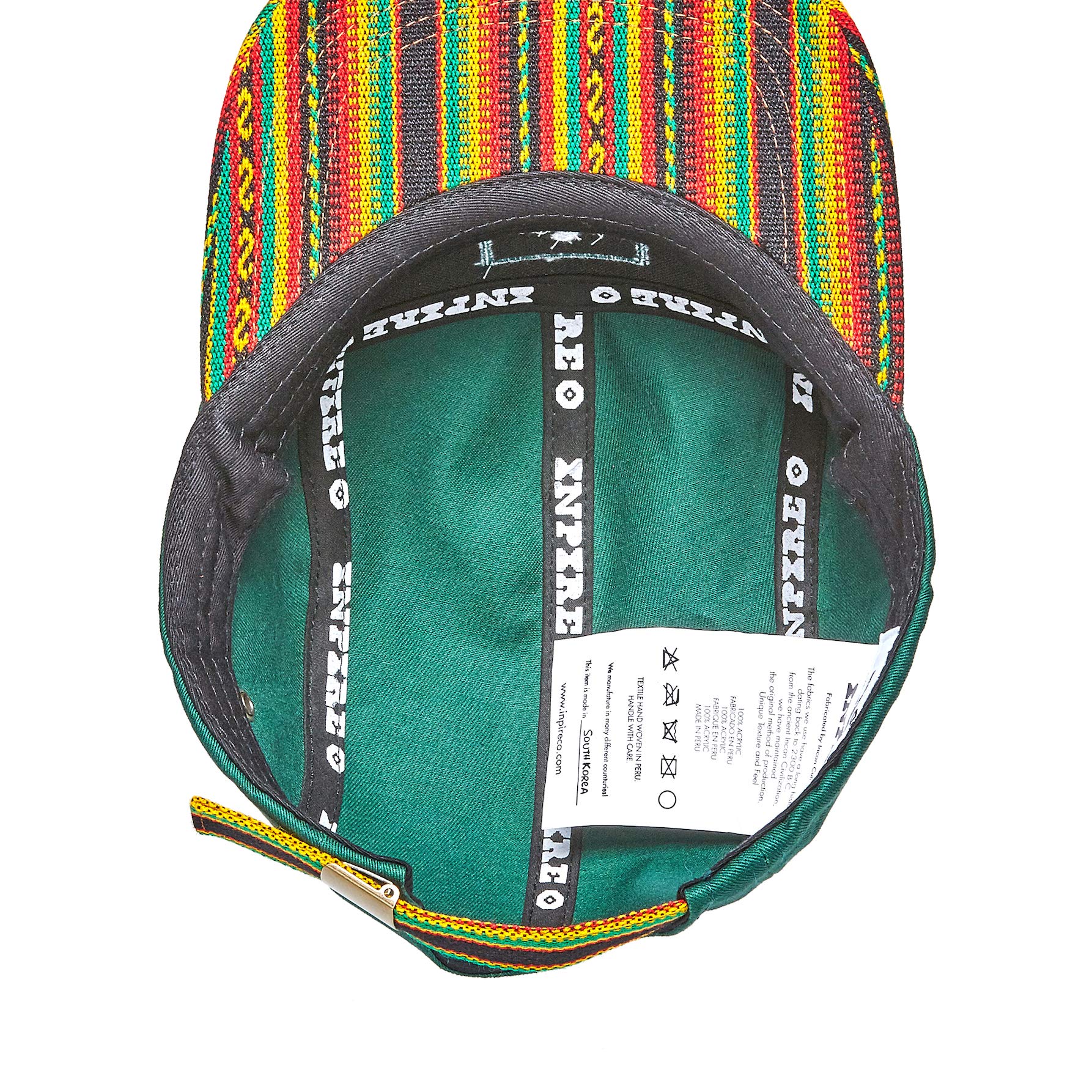 inpireco Boy's Incan Fabric 5 Panel hat (Green)