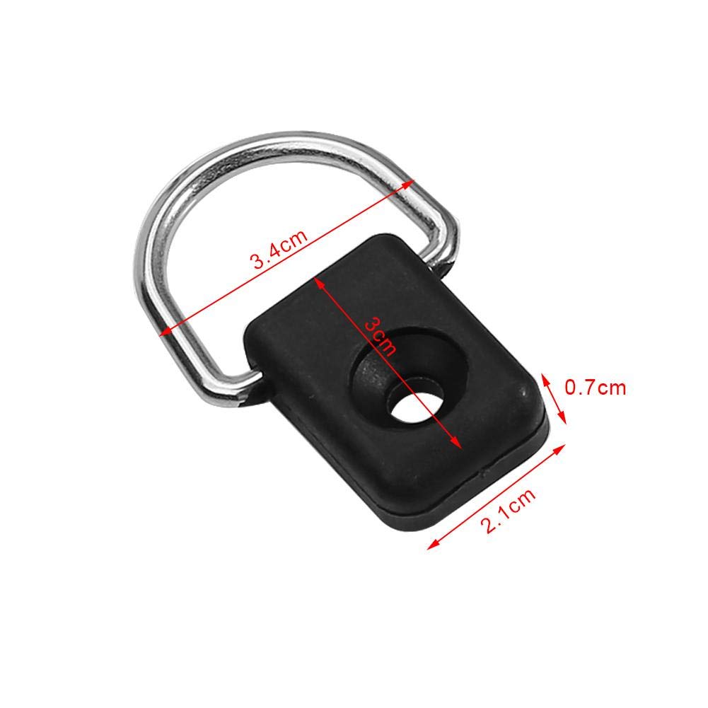 Kayak D Ring,10pcs Screw Kit Canoe Boat Fishing Rigging Sailing Camping Hardware Accessories Safety Deck Loop Mounting Tie Down Kit