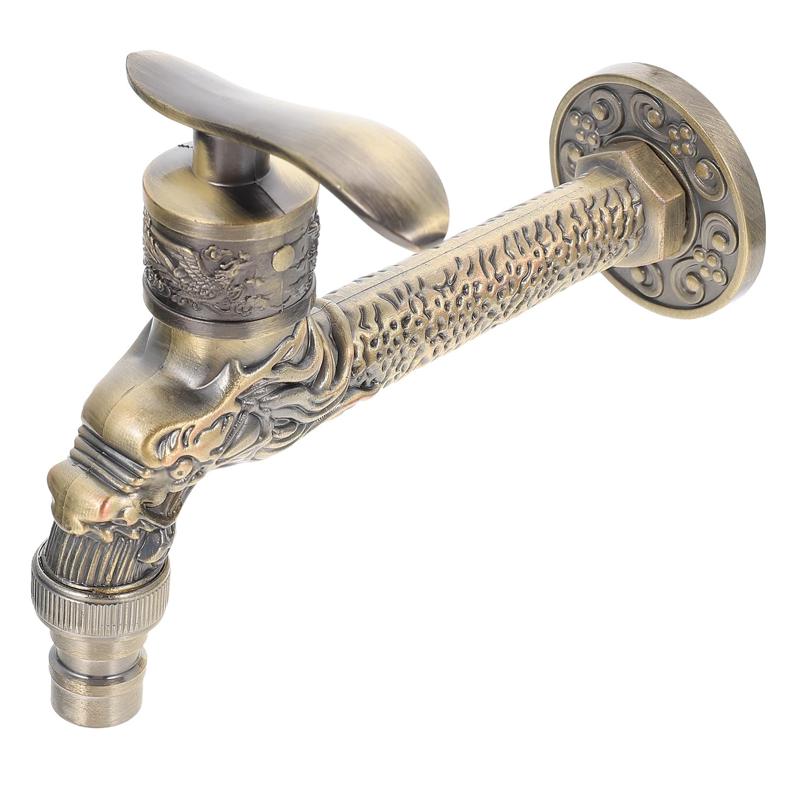 Veemoon Antique Water Faucet Wall Mount Bathroom Sink Garden Mop Pool Tap Vintage Decor Retro Decor Trim