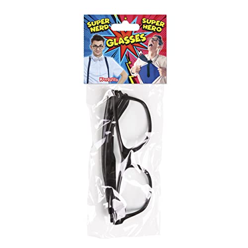 Kangaroo Fake Glasses - Retro Nerd Costume Glasses - Superhero Costume - Hipster Eyeglasses Clear Lenses