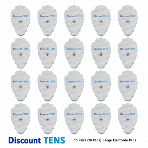 TENS Electrodes, Super Value 20 Replacement Electrode Pads for TENS Units, Snap TENS Unit Electrodes