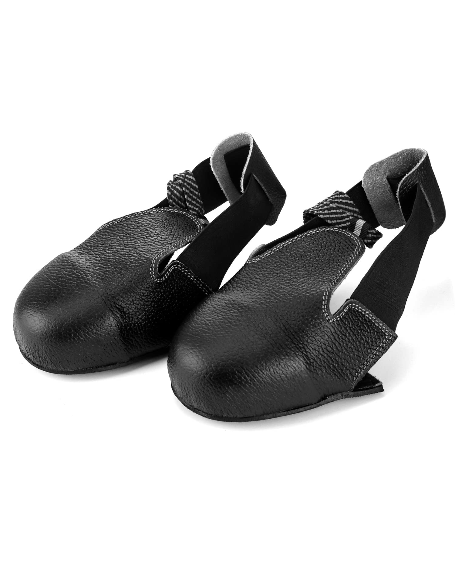 QWORK Steel Toe Cap Safety Overshoes Workplace Anti-smash Cover with Adjustable Strap for Men/Women, 1 Pair (Size 5-12 US)