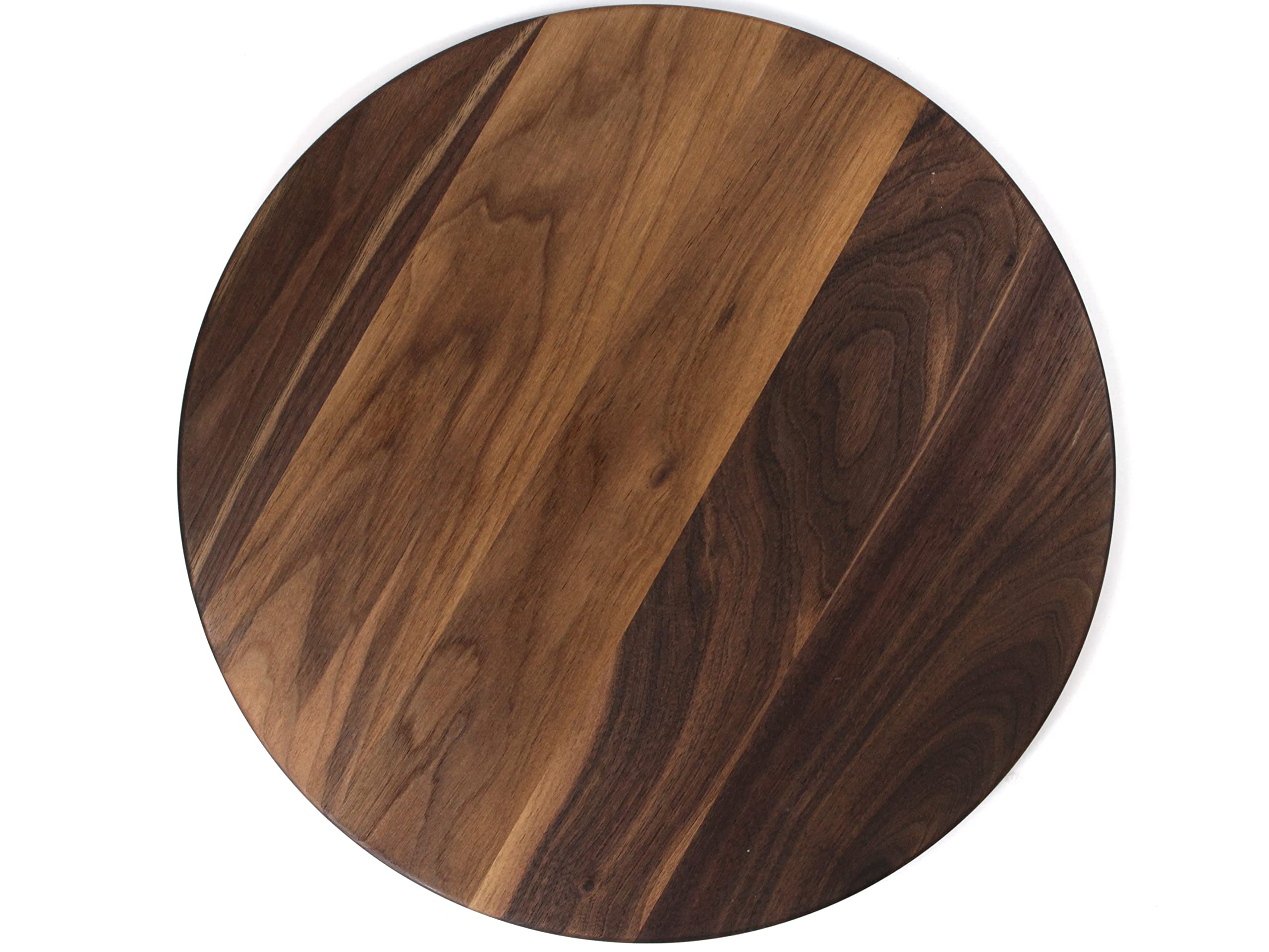 Refine Kitchenware Large Walnut Personalized Circle Board with Juice Groove, 18 Inch Round Personalized Cheese Board, Round Charcuterie Board | 100% Made in the USA