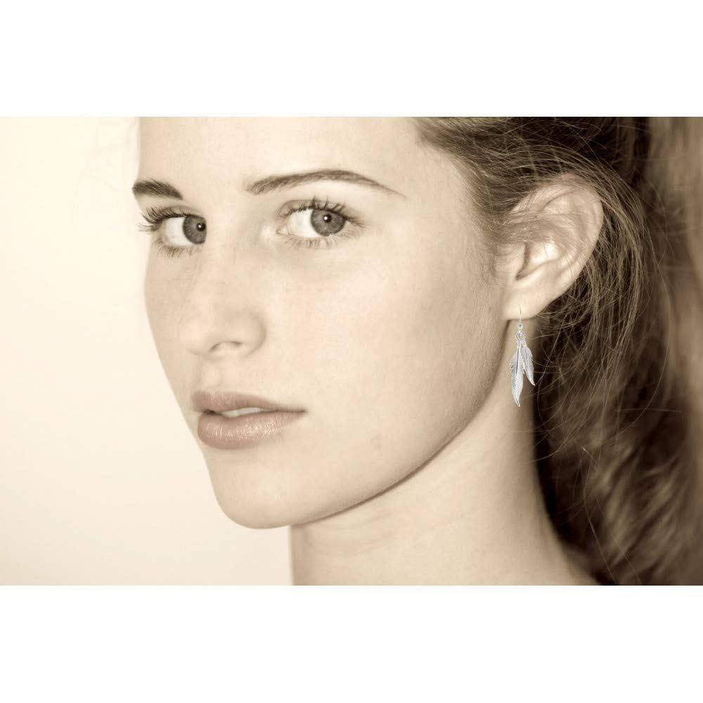 LES POULETTES JEWELS - Sterling Silver Earrings Two Feathers
