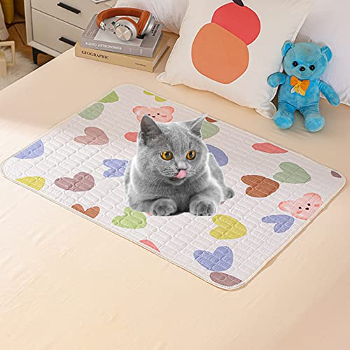 WEWAYKGJ Rabbit Cage Liners, 4 PCS Guinea Pig Bedding Mats Pet Waterproof Pee Pads Small Animals Soft Non-Slip Washable Training Pads for Cat Chinchilla Puppy