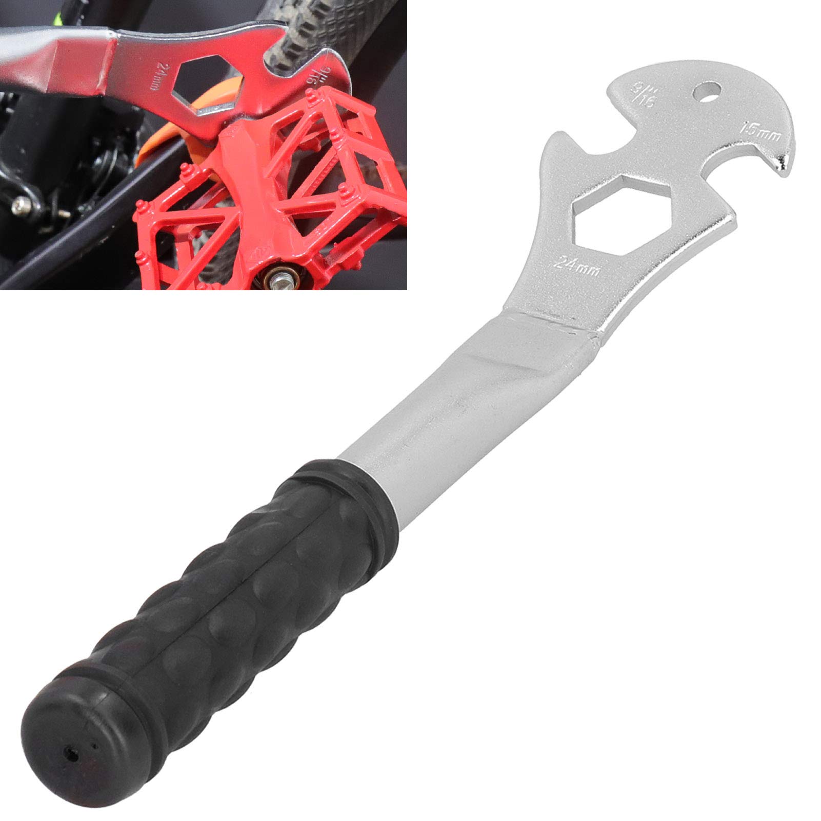 Oumefar Bike Repair Wrench, Alloy Steel Pedal Spanner for Mountain and Road Bikes Sportinggoods
